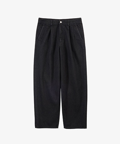 Selvage Denim Two Tuck Pants(1(MEN) Black Washed/ブラック Selvage Denim Two Tuck Pants(1(MEN) Black Washed/ブラック