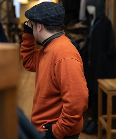 New Basic Cashmere Knit P/O(2(MEN) Brown/ブラウン): Yonetomi New Basic Cashmere Knit P/O(2(MEN) Brown/ブラウン): Yonetomi